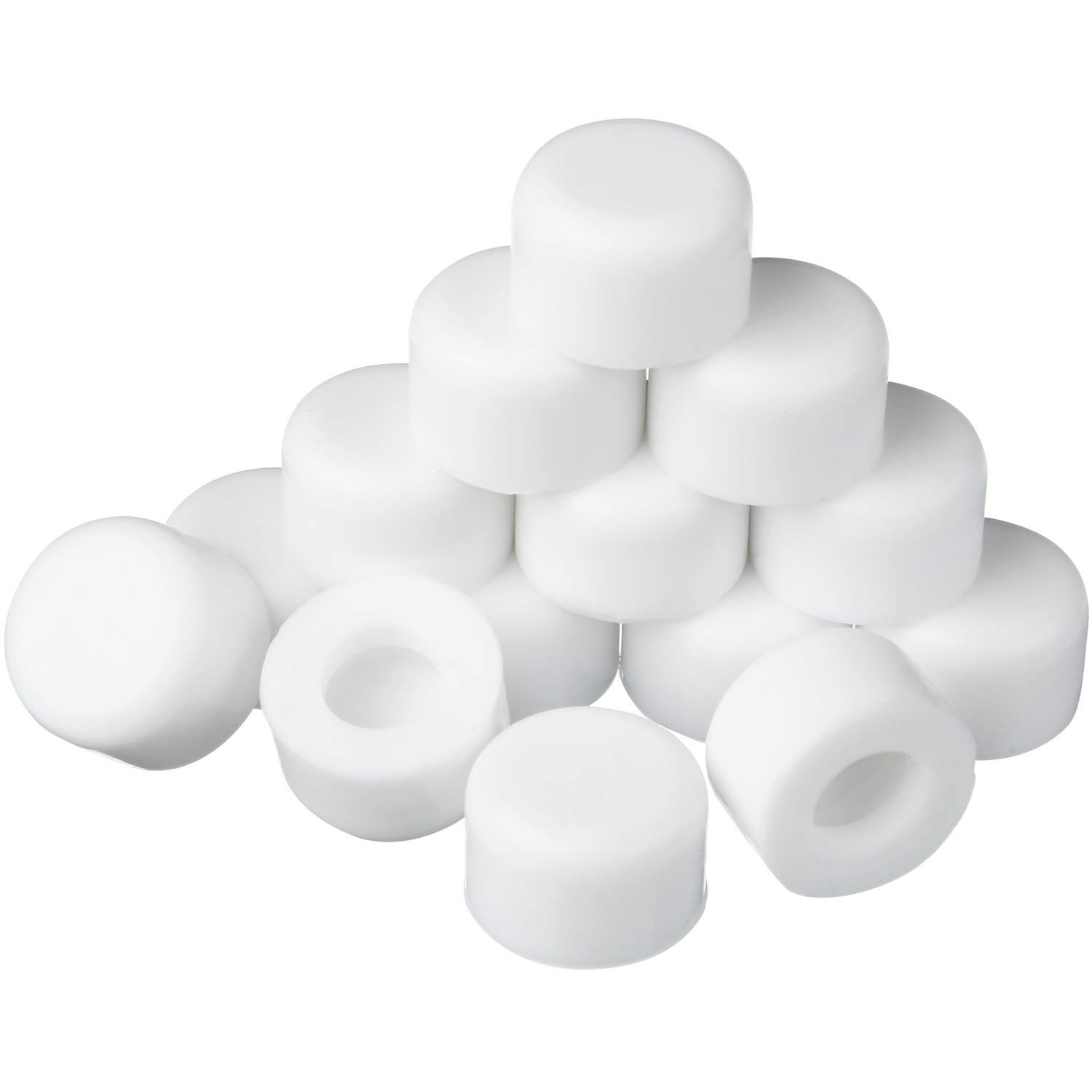 Outus 15 Pcs Rubber Door Stop Silicone Replacement Door Stop Caps Tips Bumpers for Wall and Floor Protection, Universal Size (White)