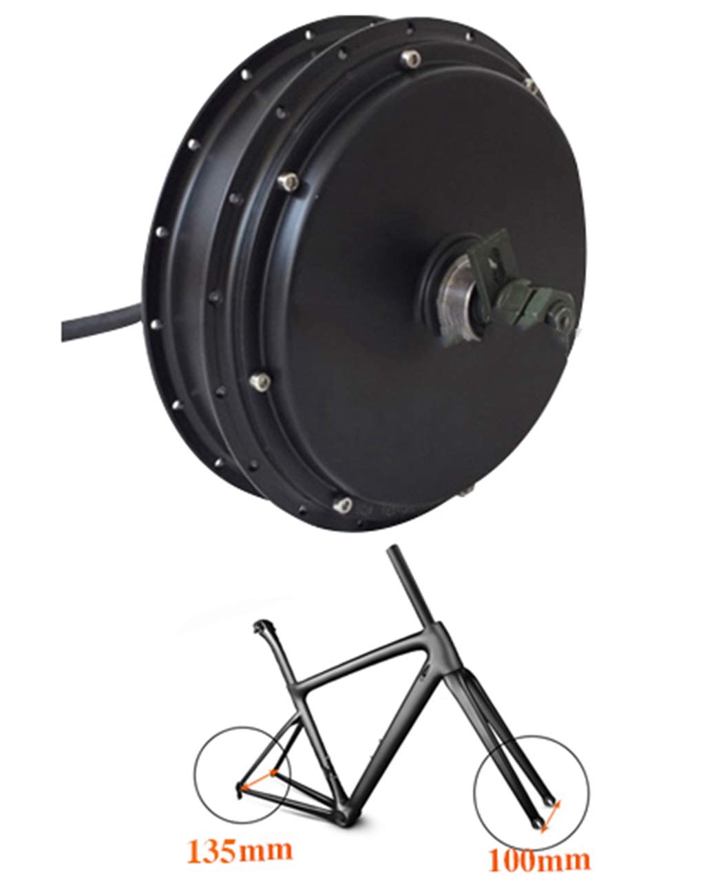 NBPOWER 135mm dropouts e-Bike kit 48V-72V 3000w e Bike Conversion Kit 100km/h Speed 3000W ebike Conversion kit(26inch Rear)