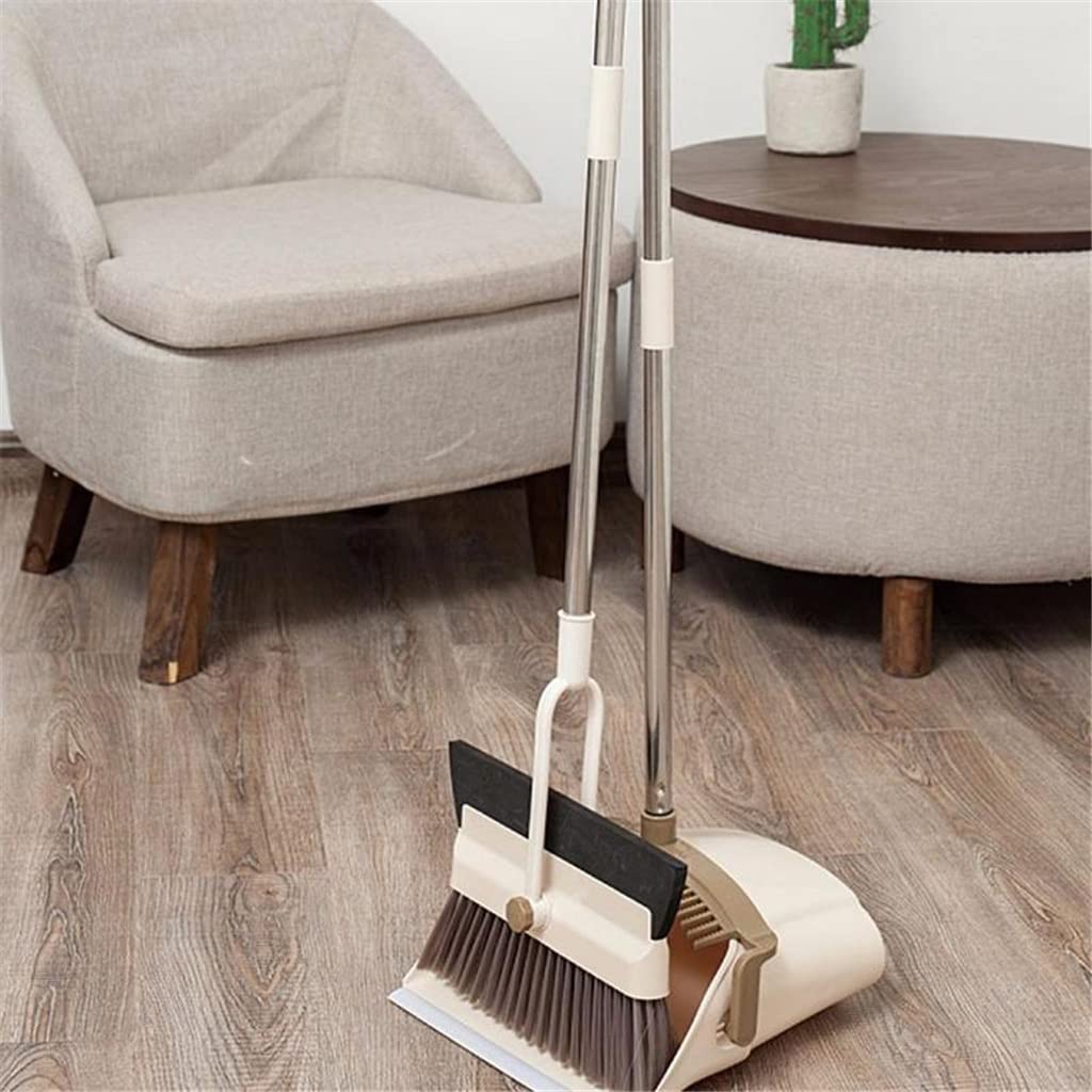 WSJIE Floor Cleaner 2-in-1 Broom Wiper Set Broom Sweeper Household Broom Hair Soft Dustpan Practical Creative Dustless Multifunct