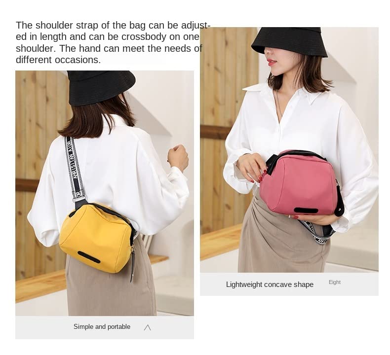 Women Waterproof Shell Small Shoulder Bag Crossbody Bag Oxford Handbags Wide Strap Handbags Purses (RED)