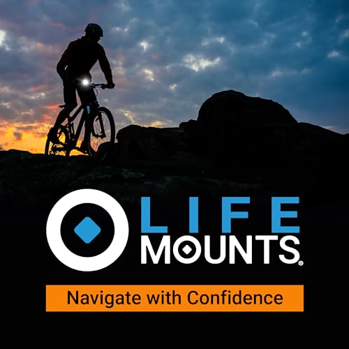 Life Mounts - LED Mounted Bike Light - Stay Safe and Light Your Way - Universal Mount Works with Most Bicycles - Water Resistant and Shockproof - Battery Powered (Battery not Included)