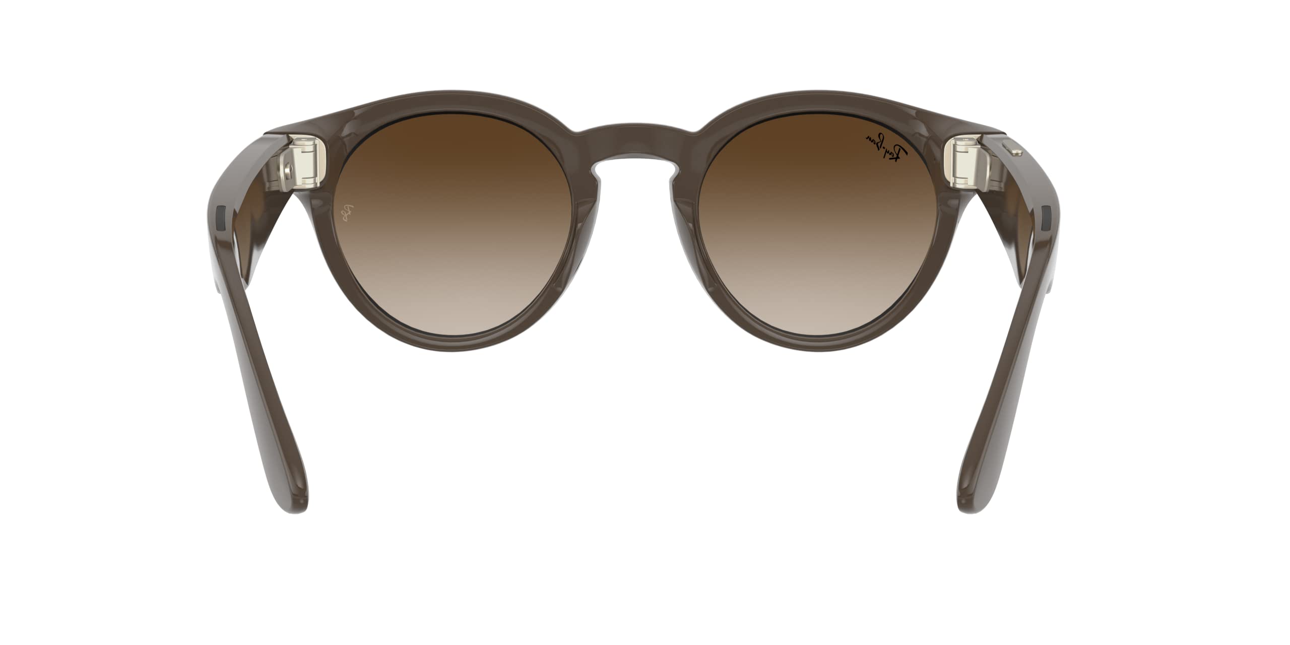 Ray-Ban Stories | Round Smart Glasses, Shiny Brown/Brown Gradient, 48 mm
