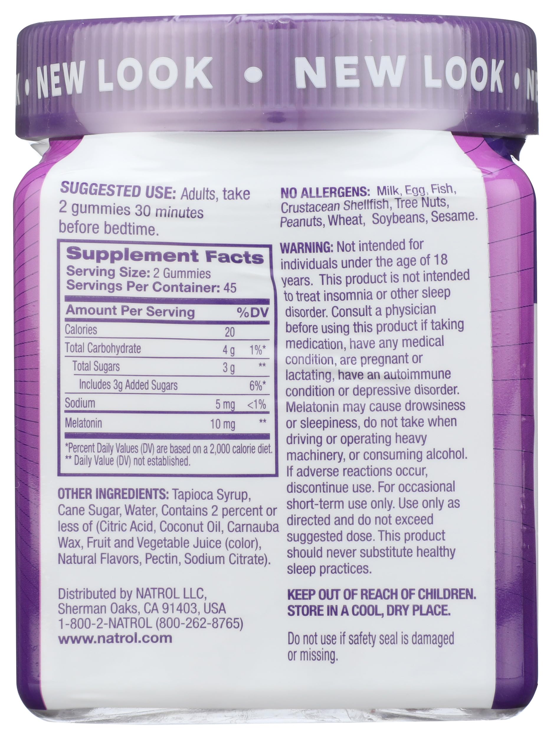 NATROL Melatonin 10mg Gummies, 90 CT