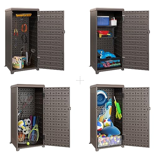 YITAHOME 60 Gallon Large Package Delivery and Storage Box with Lockable Secure, Double-Wall Resin Outdoor Package Delivery and Waterproof Deck Box for Porch, Curbside, 8.5 Cubic feet, Brown