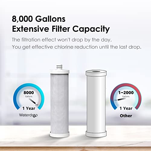 Waterdrop WF08 Under Sink Replacement Water Filter, Replacement for Waterdrop AS08, BS08, AMS08, 8000 Gallons Capacity,USA Tech