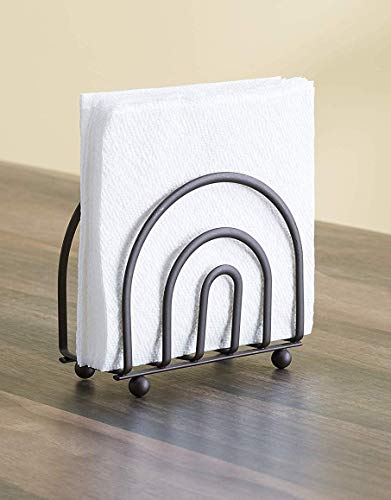 Self Standing Paper Napkin Holder Bronze Coated Steel Finish For Kitchen Countertops Dining Tables