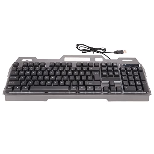Wired Gaming Keyboard Mouse Combo, 104 Keys RGB Light Reinforced Bottom Keyboard, USB Gaming Keyboard Mouse Set for PC Gamers