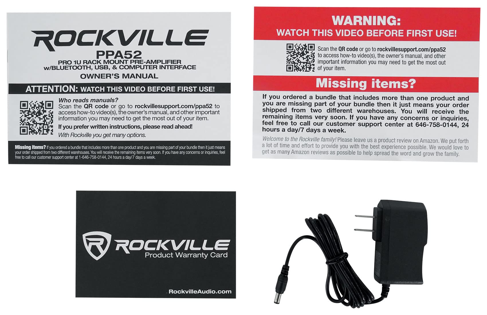 Rockville PPA52 Preamp Pro 1U Pre-Amplifier w/Bluetooth/USB/Computer Interface