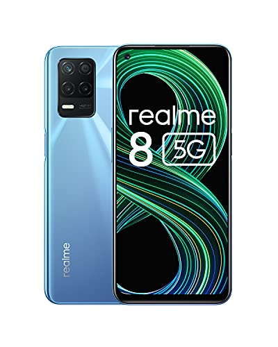 Realme 8 5G Dual SIM 128GB ROM + 6GB RAM (GSM Only | No CDMA) Factory Unlocked 5G/LTE Smartphone (Supersonic Blue)-International Version