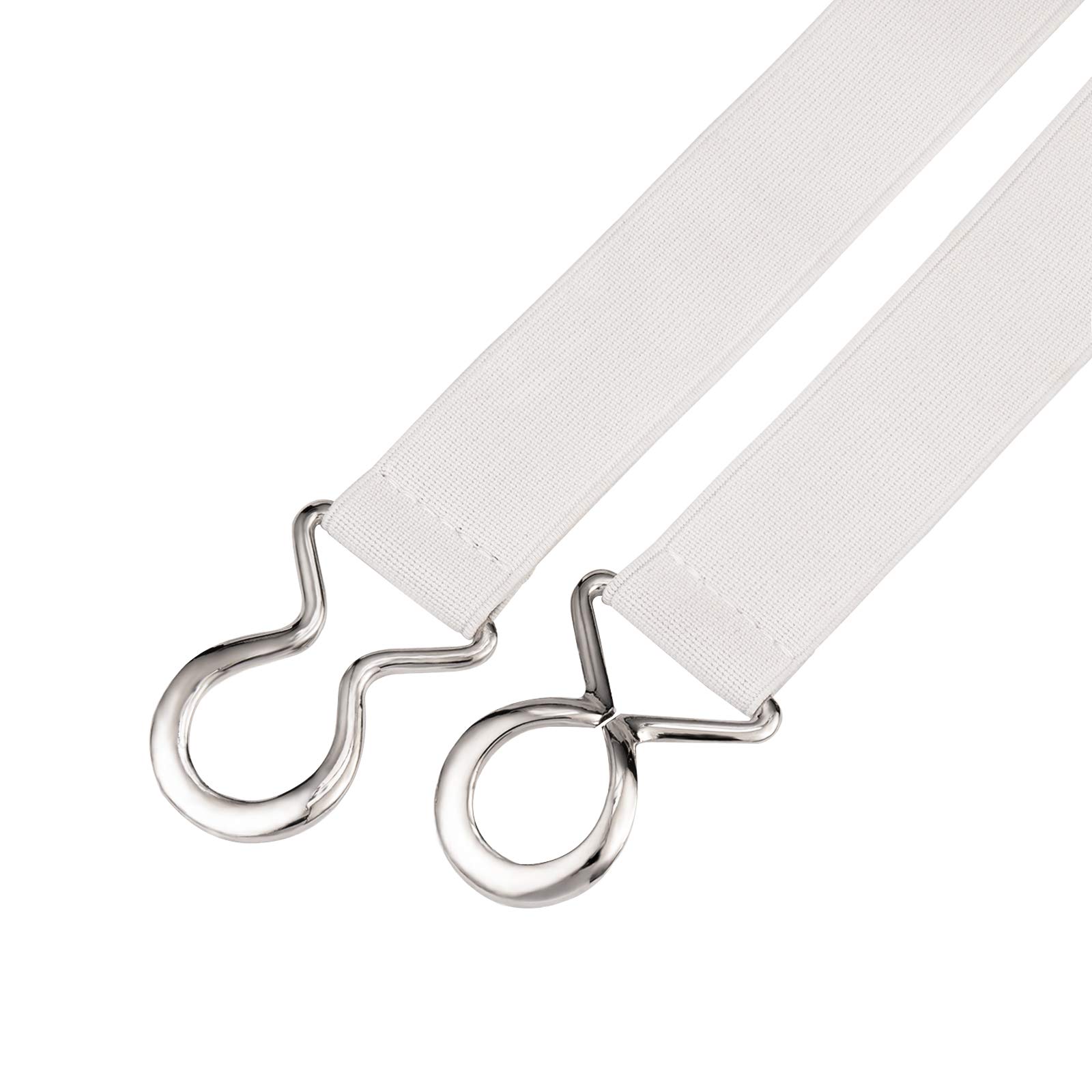 Syuer Women Stretchy Skinny Waist Belt Simple Style Elastic Belt for Jeans Dresses (L-XL (30β-36β), White)