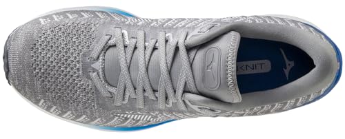 Mizuno Men's Wave Rider 24 WAVEKNIT Running Shoe, Frost Greywhite, 12.5 D US