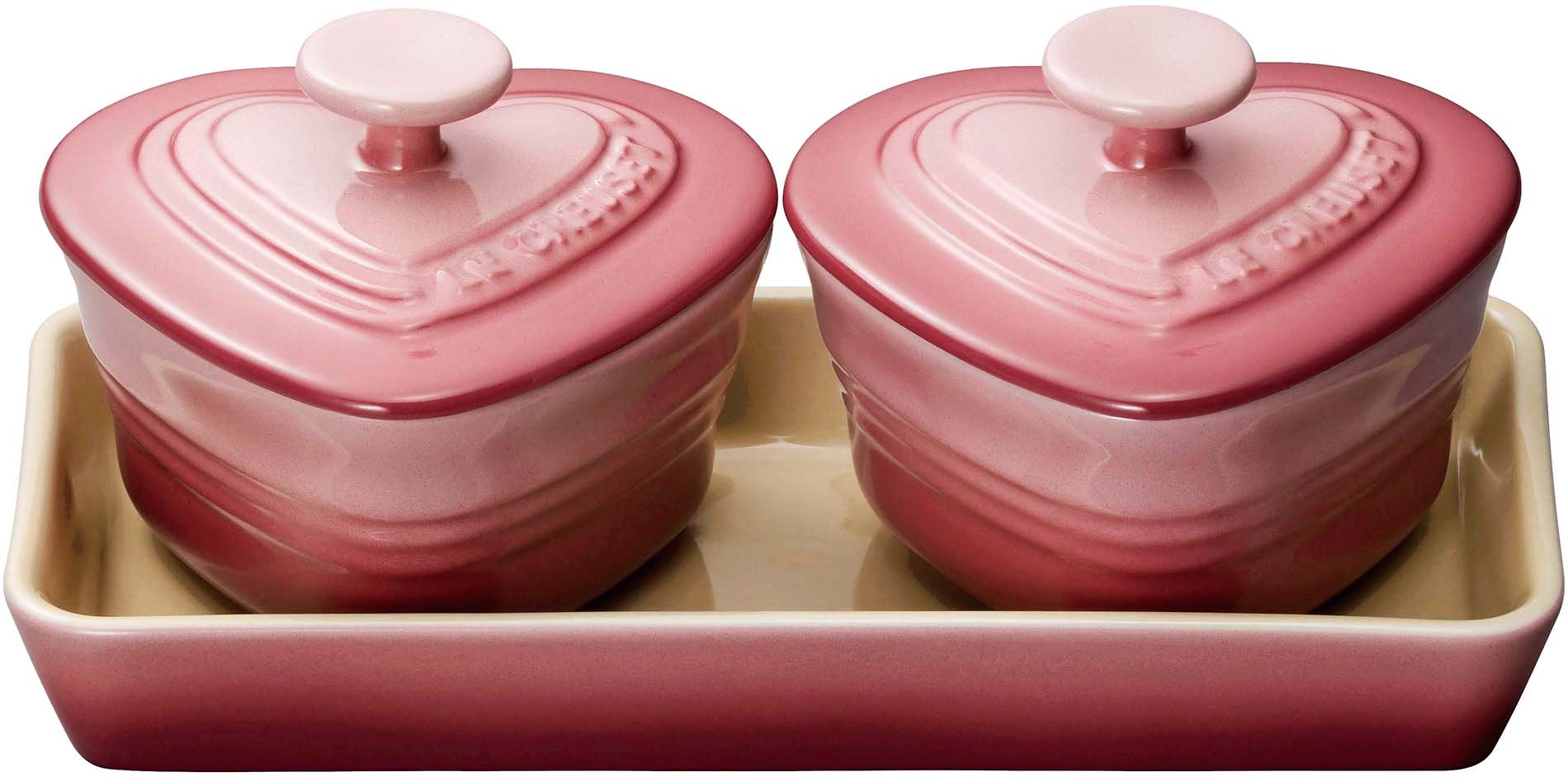 Le Creuset Petit Ramukan D'Amour-set natural pink 910223-00-227 (japan import)