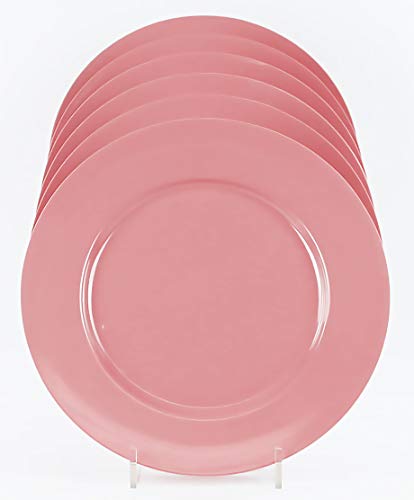 Reston Lloyd Set Calypso Basics Melamine Dinner Plate, Set of 6, Pink