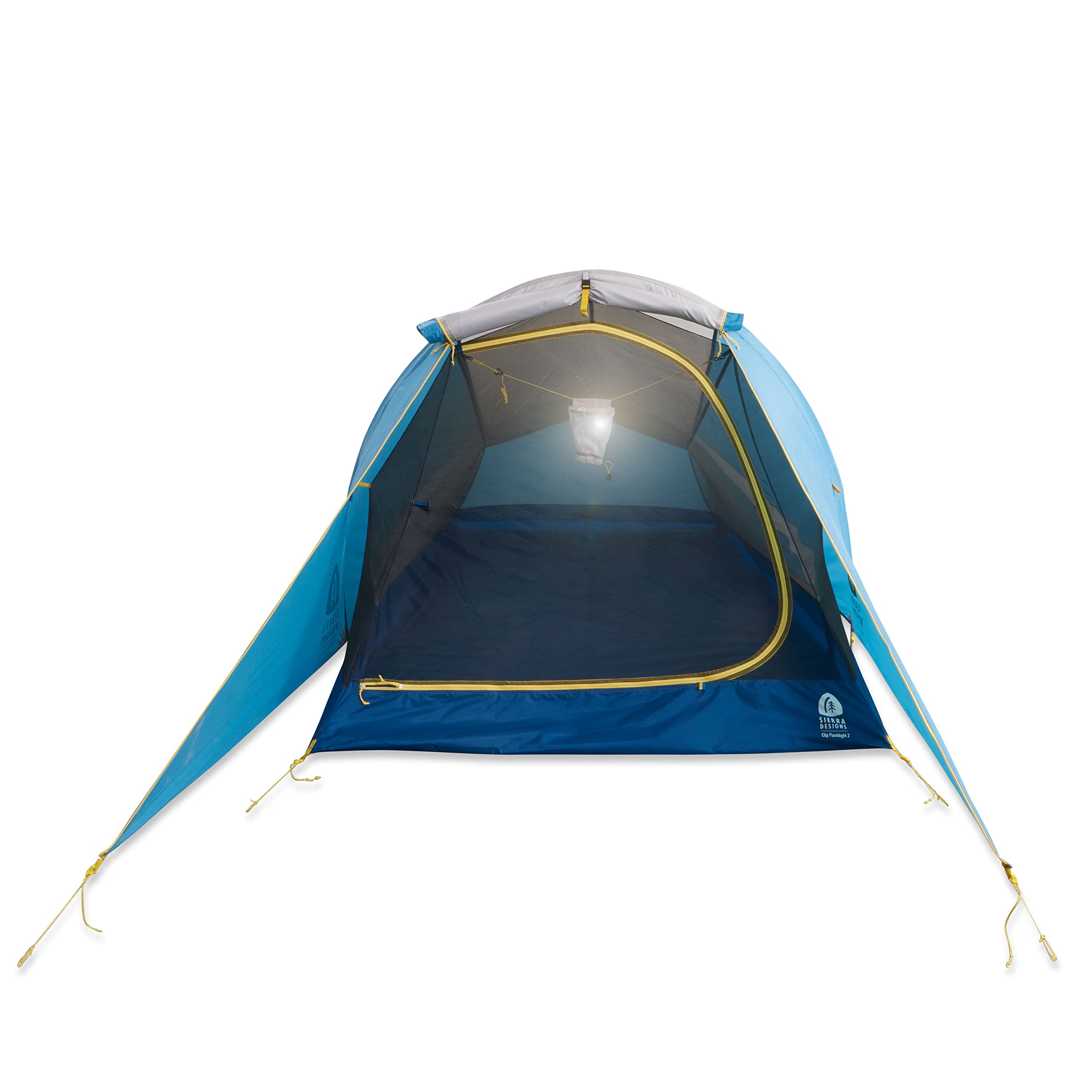 Sierra Designs Clip Flashlight 2 β Lightweight, Backpacking and Camping Tent β Large Vestibule Style Awning - Included Burrito Bag for Quick and Easy Storage