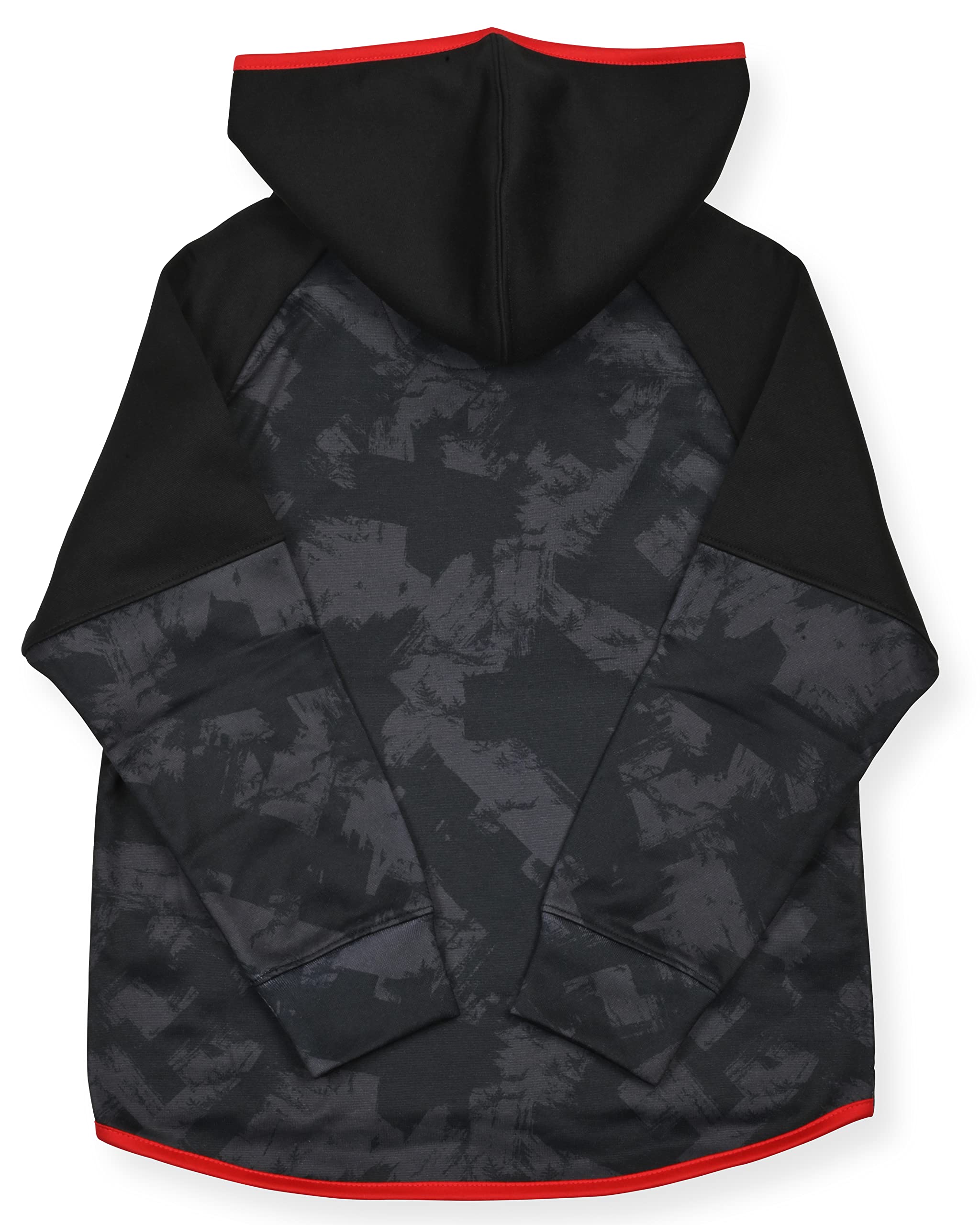 Spalding Boys Fleece Brush Print Hoodie and Jogger 2-Piece Set, Black, 8