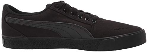 PUMA Men's C-Skate Vulc Sneaker, Black Black, 10