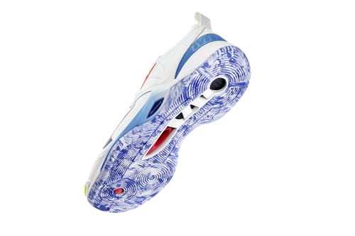 Mizuno Unisex-Adult Wave Momentum 2 Volleyball Shoe, White/Surf The Web, US Women's 12.5/US Men's 11