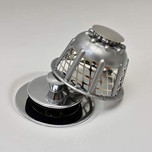 Tubbrella the Most Innovative Bathtub Drain Strainer/Hair Catcher (silver)