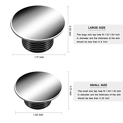Sink Tap Hole Cover Kitchen Faucet Hole Cover Brushed Stainless Steel (1 to 1.6 Inch in Diameter) (1.10-1.60 inch)