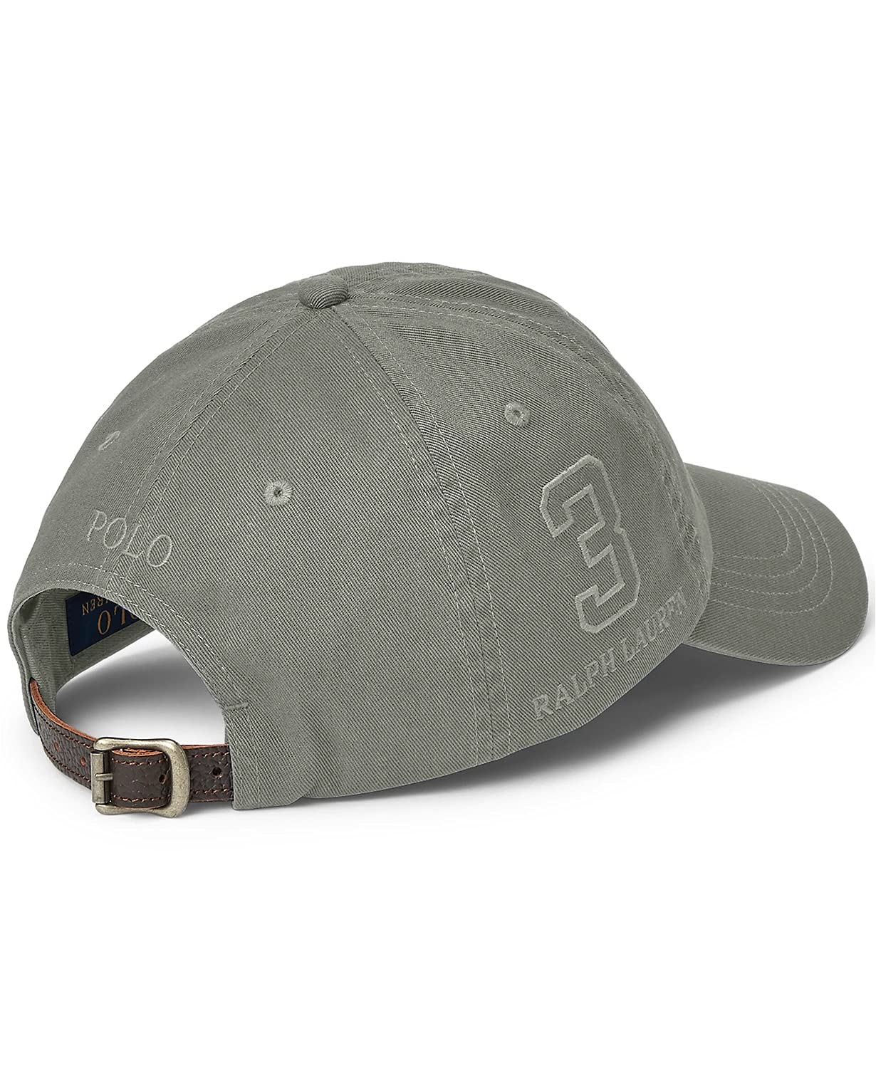 POLO RALPH LAUREN Men`s Polo Golf Sport Cap with Leather Strap (Grey(6015)/Grey, One Size)
