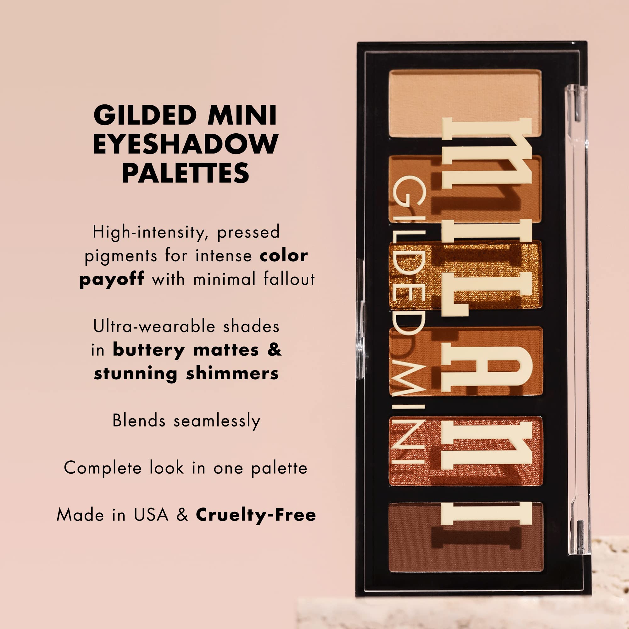 Milani Eyeshadow Primer + Gilded Mini Eyeshadow Palette - The Wine Down + Highly Rated Anti-Gravity Black Mascara with Castor Oil and Molded Hourglass Shaped Brush