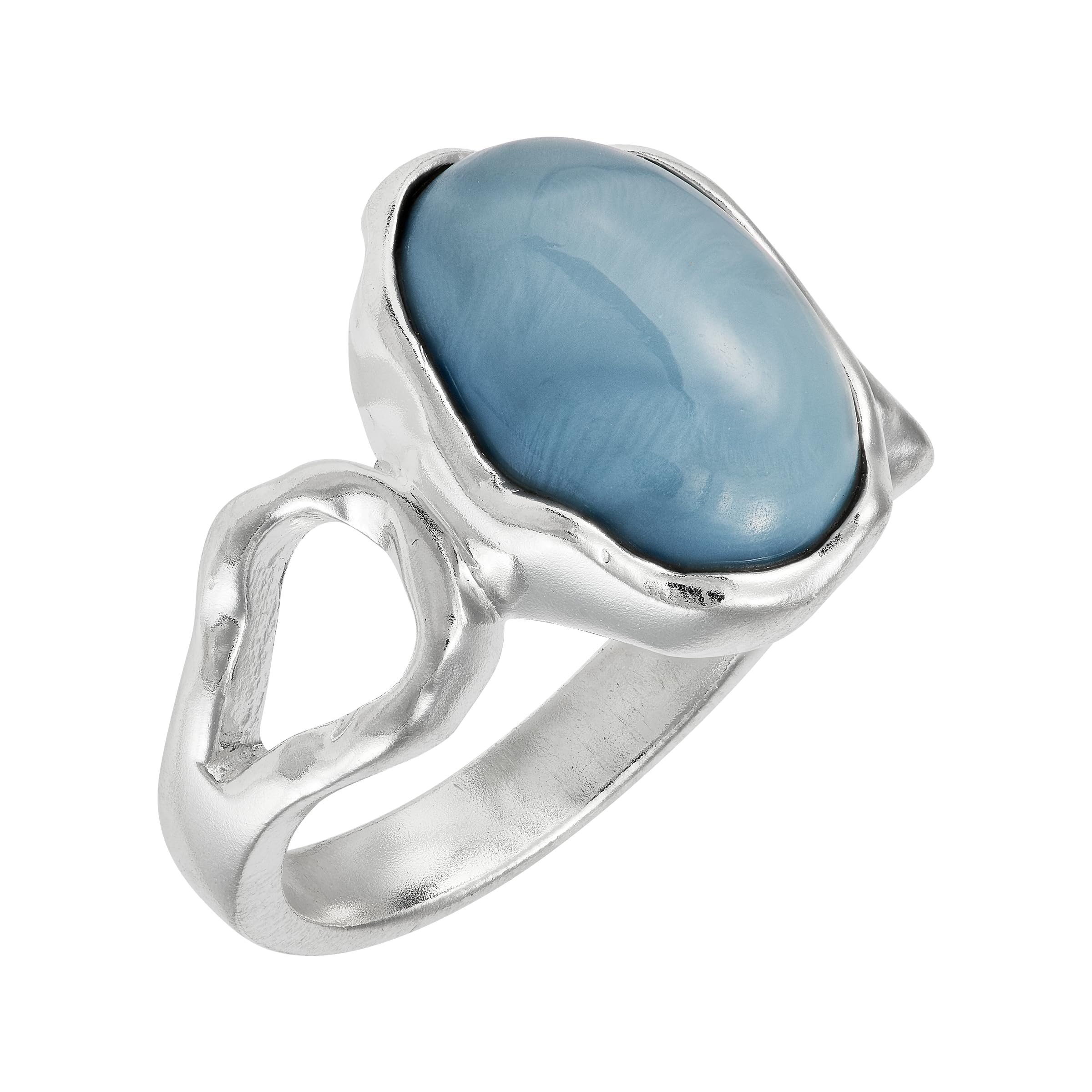 Silpada 'Blue Jean' Sterling Silver Opal Ring, Size 8, Size 8