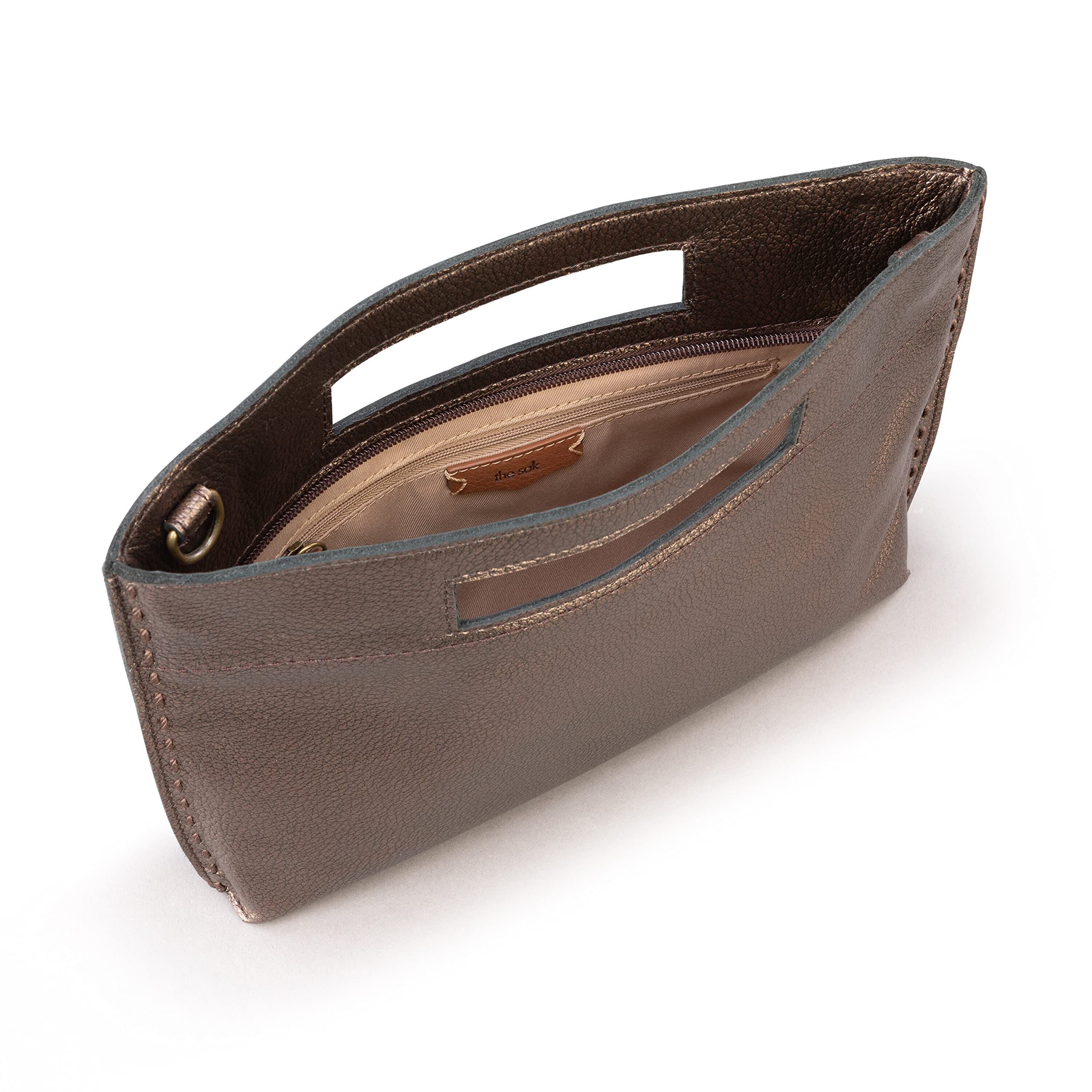 The Sak Linden 3-in-1 Convertible Crossbody Bag in Crochet, Adjustable Multi Use Strap, Bronze