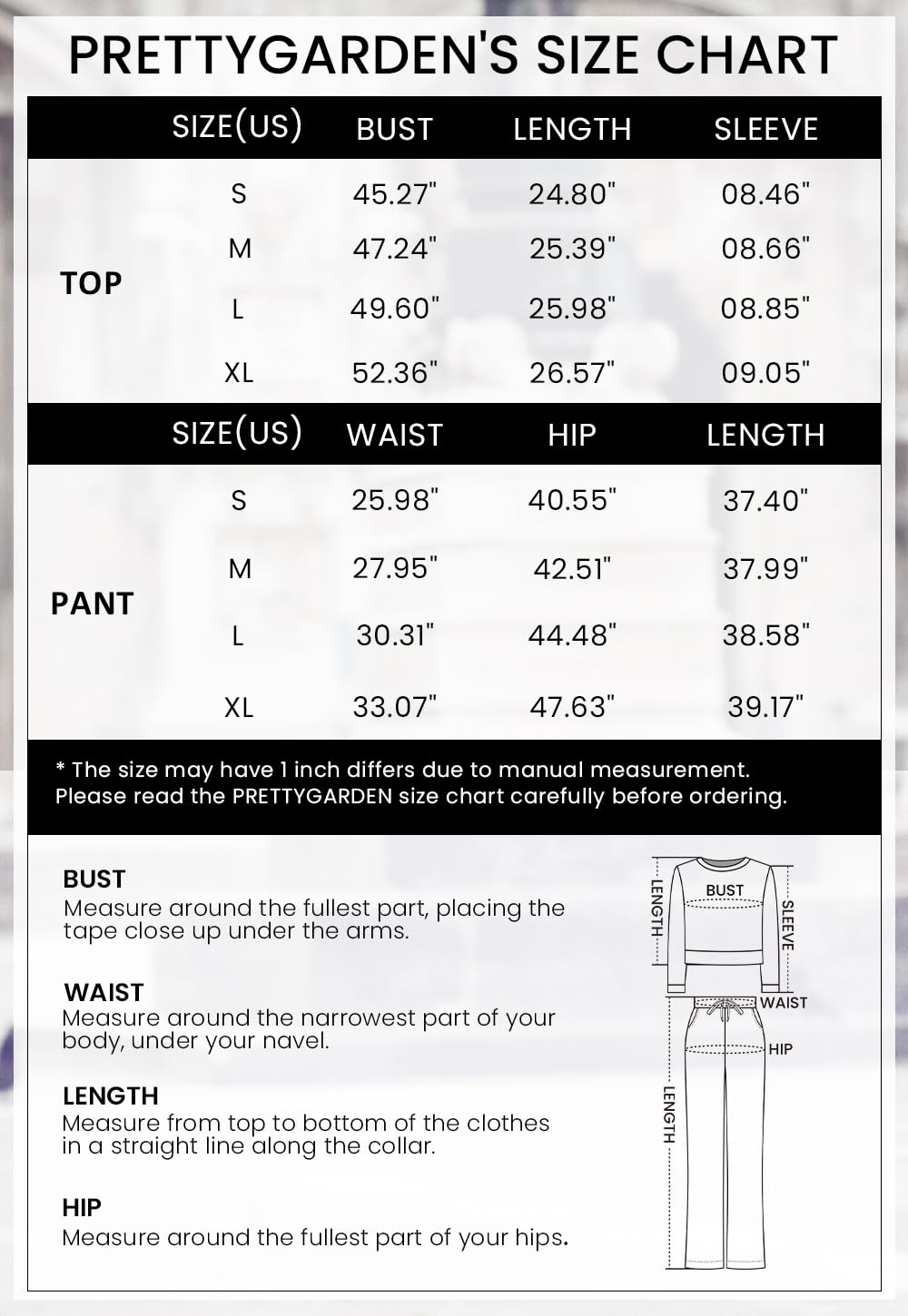 PRETTYGARDEN Women's 2024 Fall Fashion Outfits 2 Piece Sweatsuit Solid Color Long Sleeve Pullover Long Pants (Blue,Medium)