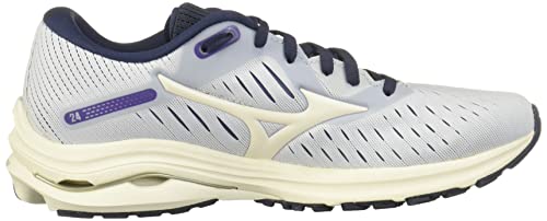 Mizuno Women's Wave Rider 24, Arctic Ice/Snow White, 9.5 B US