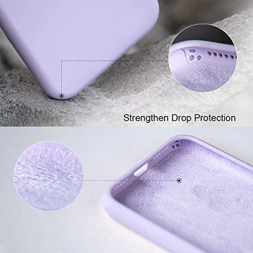 Miracase iPhone SE Case 2022/2020,iPhone 8 case,iPhone 7 Silicone Case Gel Rubber Full Body Protection Cover Case Drop Protection for Apple iPhone SE 2022/2020/ iPhone 8/ iPhone 7(4.7")(Light Purple)