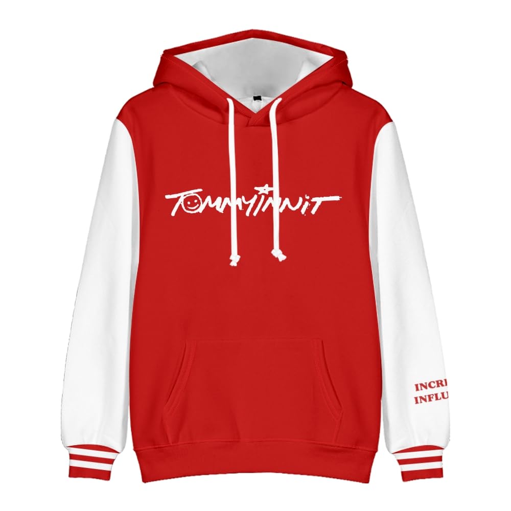 MARLLEGEBEE TommyInnit Baseball Hoodie Dream Team SMP Merch Long Sleeve Woman Man Sweatshirt Couple Clothes (WP07912,M)