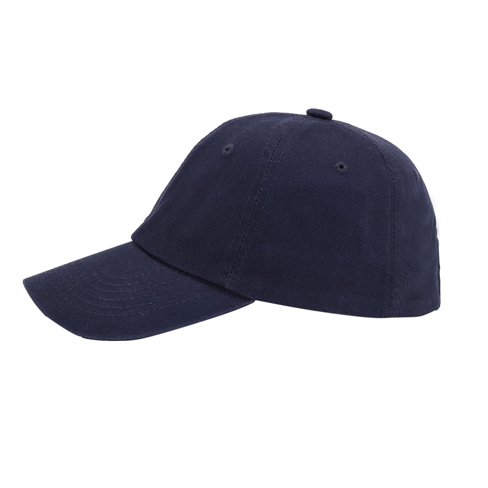 POHLARS Adjustable Size Low Profile Cotton Baseball Caps Men Women Premium Dad Hat Unstructured Plain Cap All Season(Navy)
