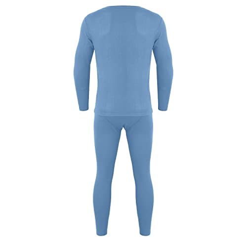 Thermal Underwear Set Winter Hunting Gear Sport Long Johns Base Layer Bottom Top Midweightmens long johns thermal set cold weather Blue