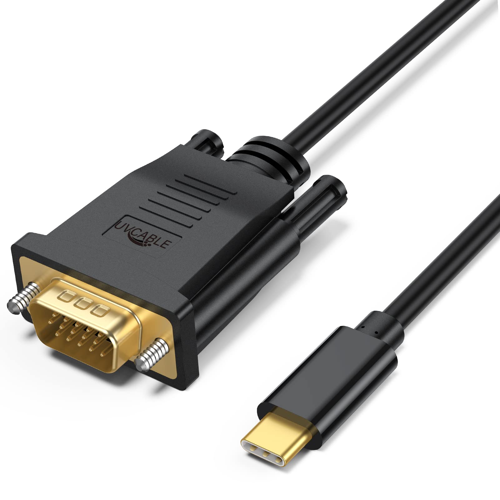 UV-CABLE USB C to VGA Cable 3ft, USB Type-C to VGA Male Cable Adapter [Thunderbolt 3] Compatible Converter foriMac, MacBook Pro, MacBook Air, Surface Book 2, Chromebook and More and More