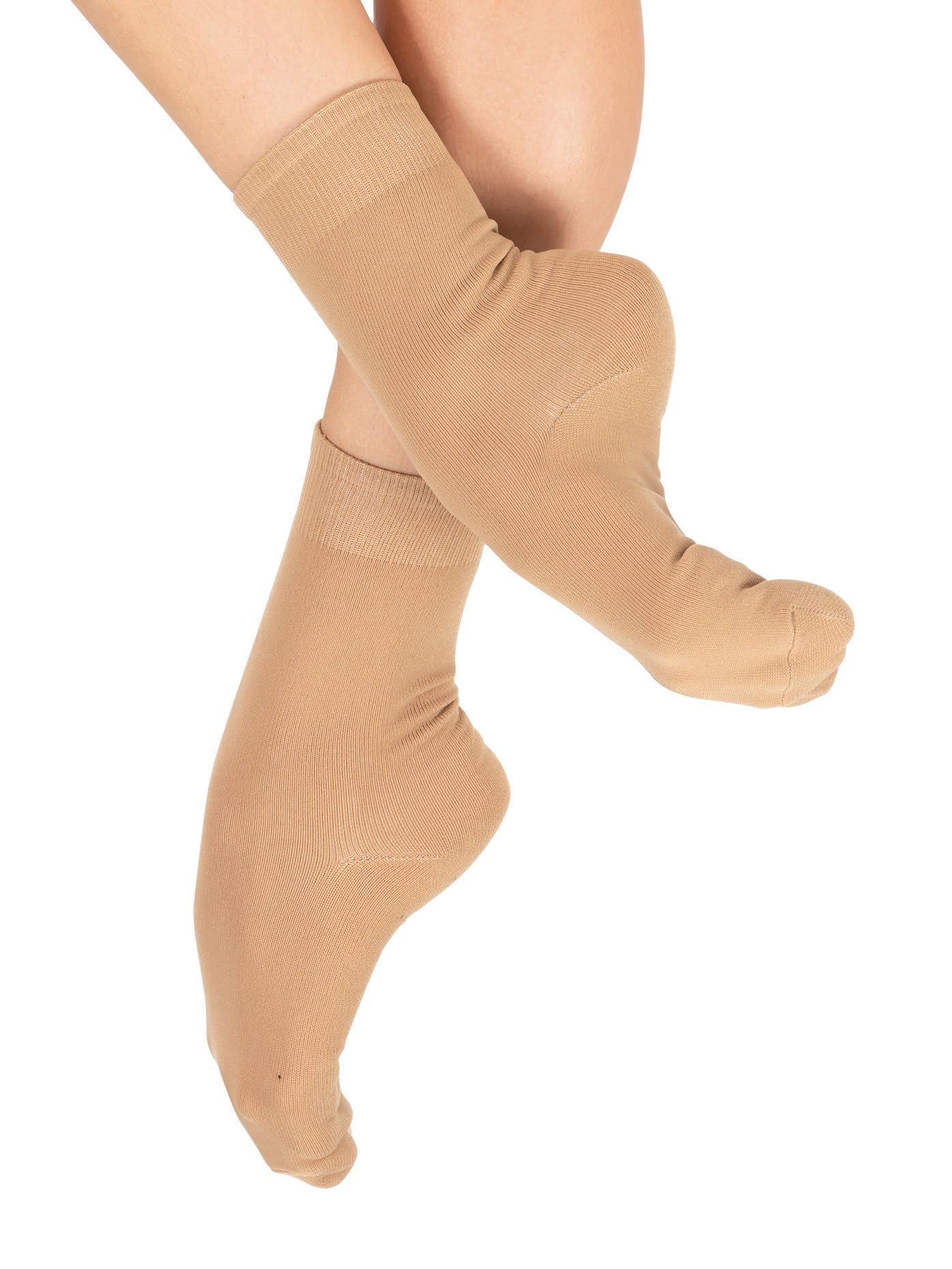 Natalie Dancewear Kids Skin Tone Dance Socks Black NSOCKC