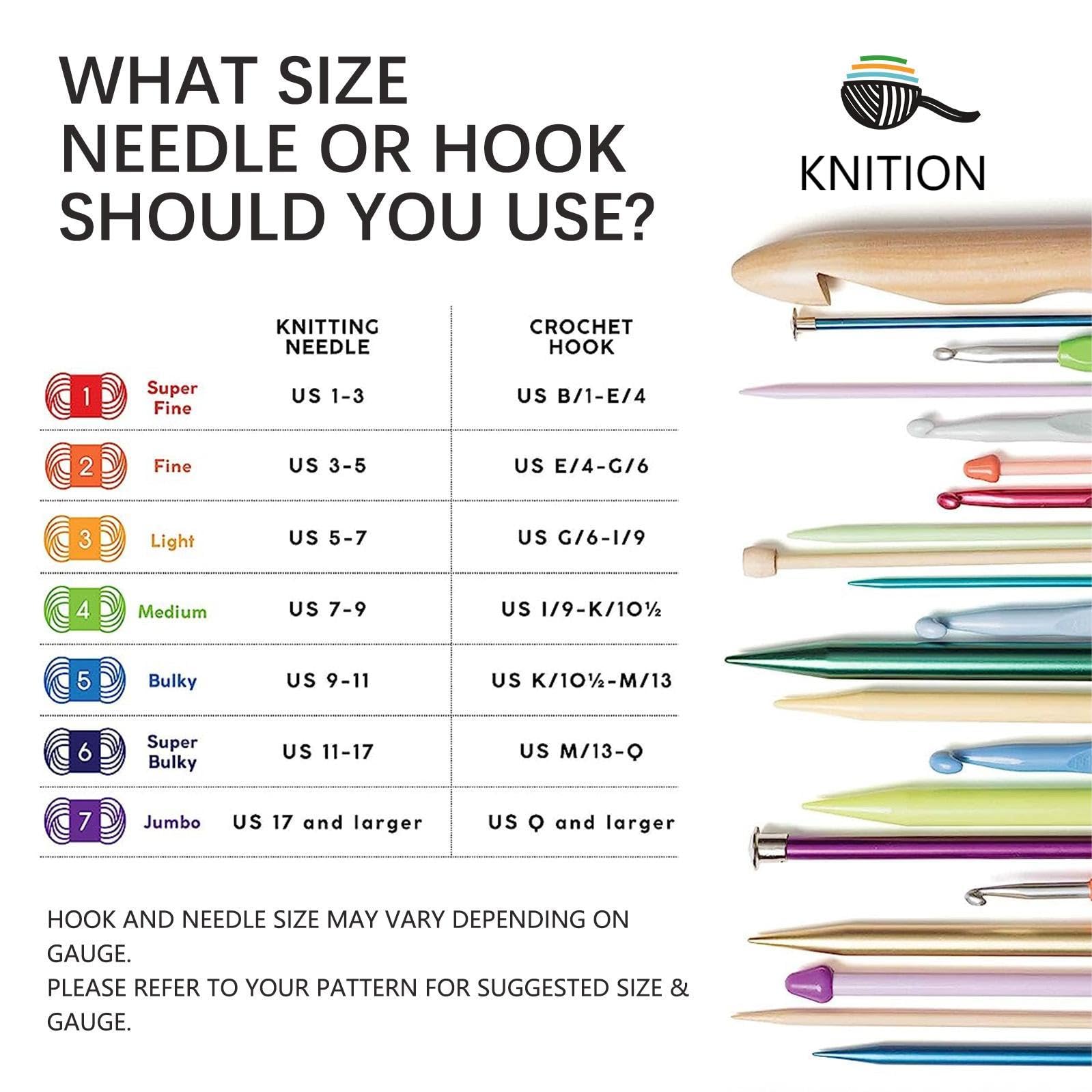 KNITION Wool Blended Multicolor Yarn - 5 Weight(Bulky) - 3 Pack of 100g/3.5oz - 146 Yards - Knitting, Crocheting & Crafts