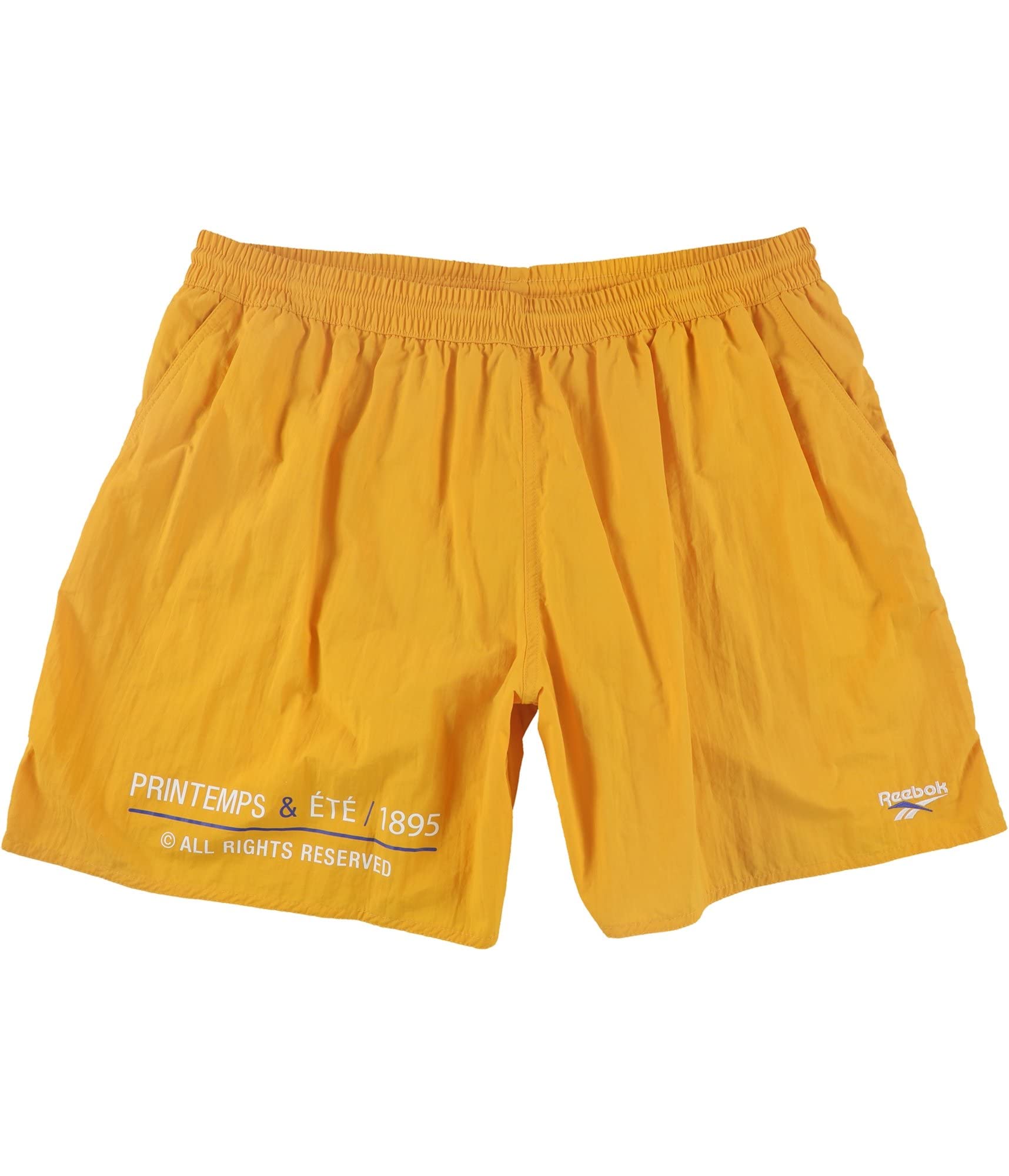 Reebok Mens Classic Athletic Workout Shorts, Yellow, X-Large