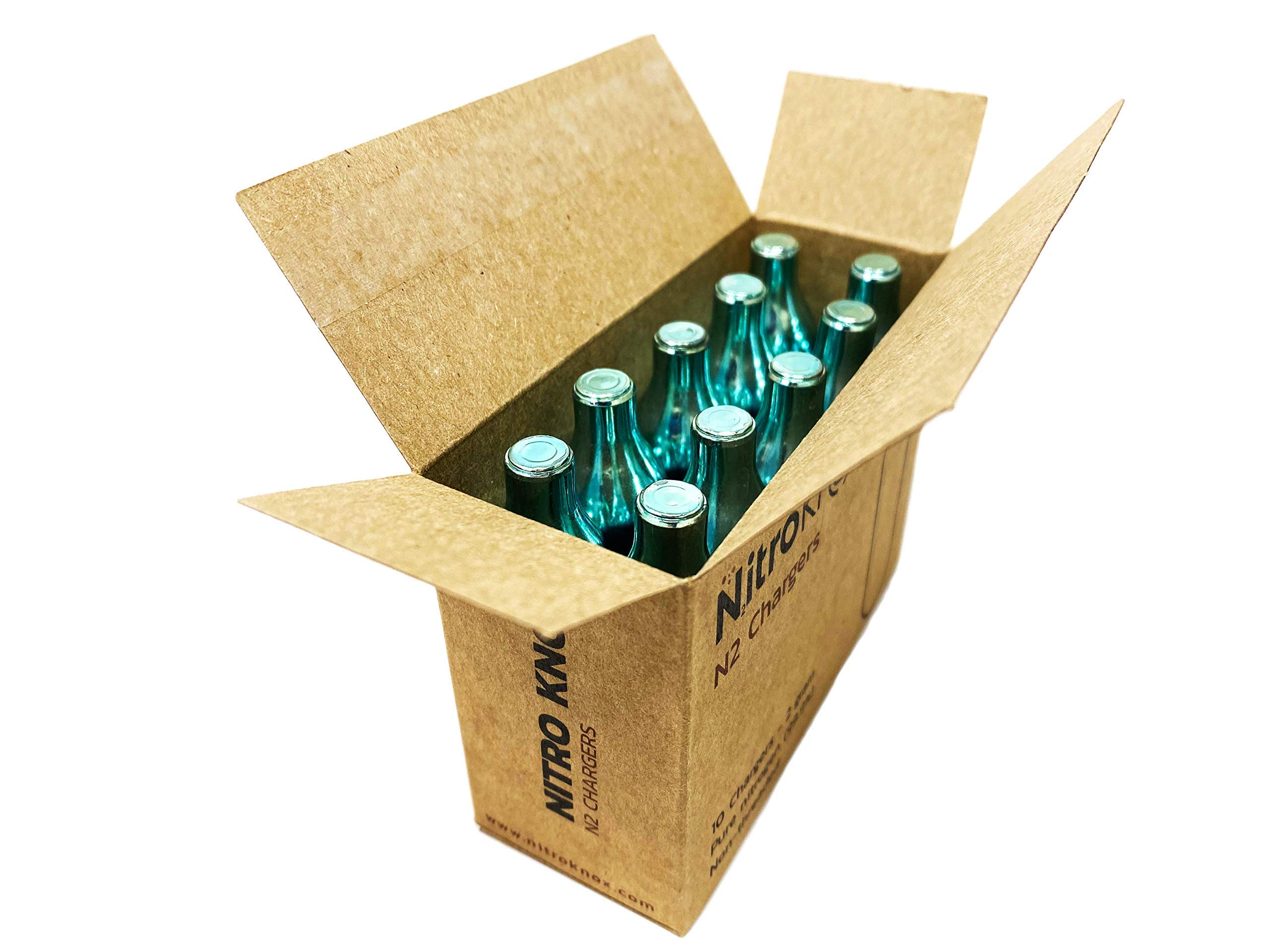 Nitroknox N2 Chargers for Nitro Cold Brew Coffee 10 Pack Non-threaded Pure Nitrogen Cartridges