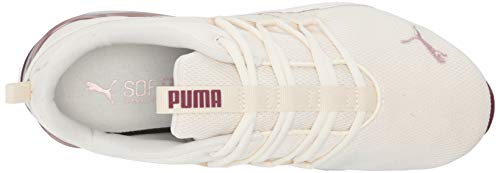 PUMA womens 19495301 Running Shoe, Whisper White-rose Gold-burgundy, 9 US