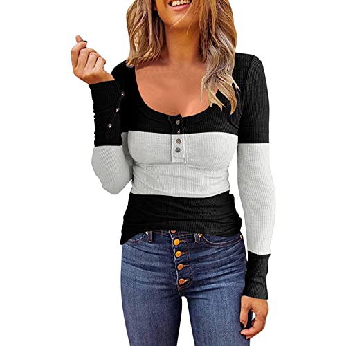 Women Long Sleeve Tshirt Autumn Sweatshirt Tops Classic Retro Long Sleeve Shirt Sweatshirt Pullovers Outdoor Pullovers Black-a