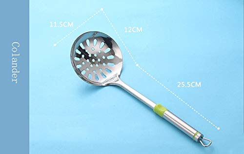 LMMDP Kitchen Truner Suit Cooking Shovel a Soup Spoon Scoop Colander Full Set Of Cooker Household Stainless Steel Kitchen Ware Seven