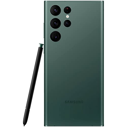 Samsung Galaxy S22 Ultra Smartphone, Factory Unlocked Android Cell Phone, 512GB, 8K Camera & Video, Brightest Display, S Pen, Long Battery Life, Fast 4nm Processor, US Version, Green (Renewed)