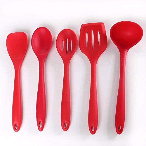 LMMDP Non-stick Cookware Cooking Tool Spatula La Dle Egg Shovel Spoon Soup Kitchen Utensils Set Silicone Kitchenware