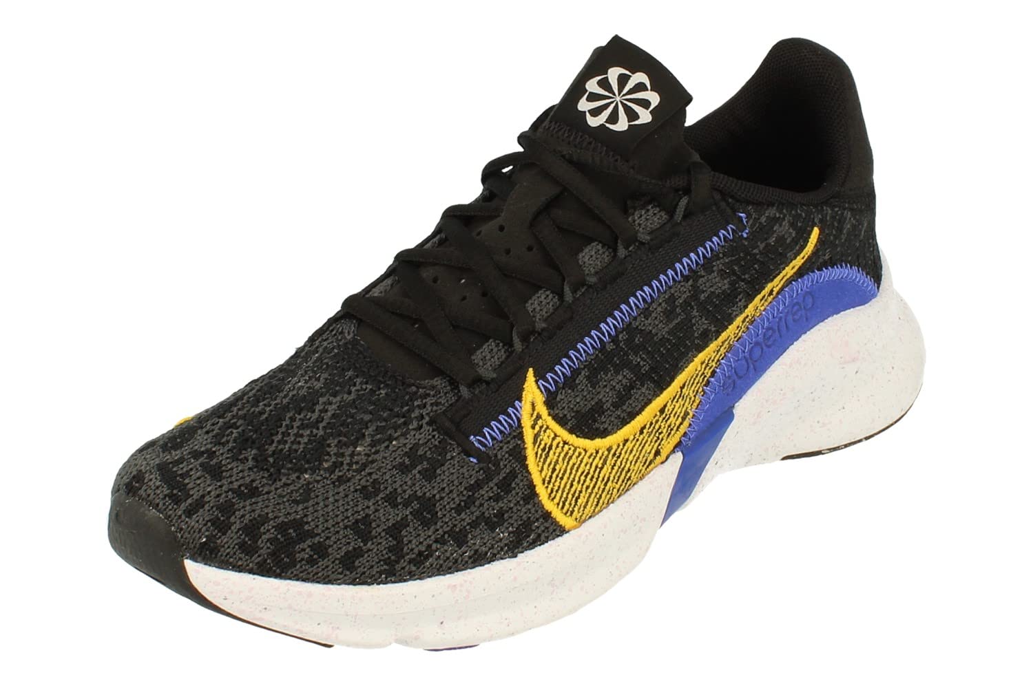 Nike Womens Superrep Go 3 NN FK Trainers DQ0305 Sneakers Shoes (UK 6 US 8.5 EU 40, Black Yellow Ochre 001)