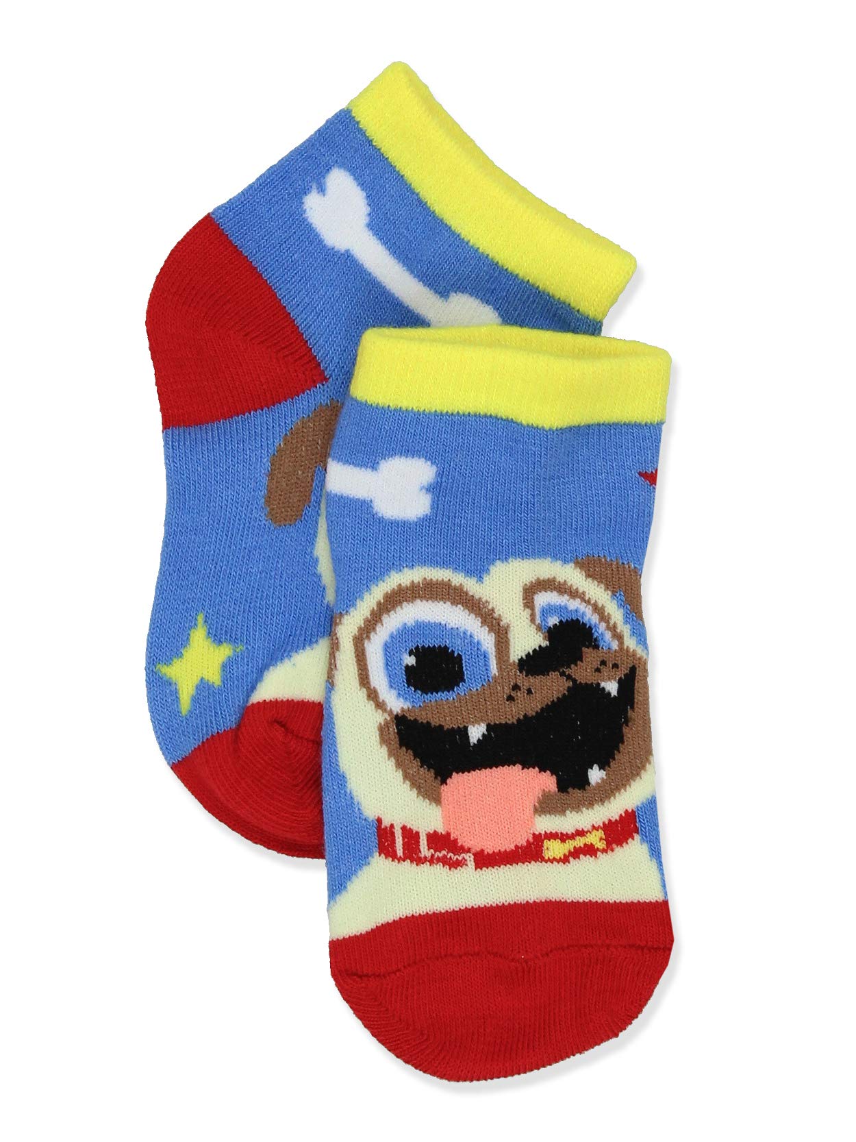 Puppy Dog Pals Toddler Boys Girls 6 pack Quarter Socks Set (X-Small (2T-4T), Multi)