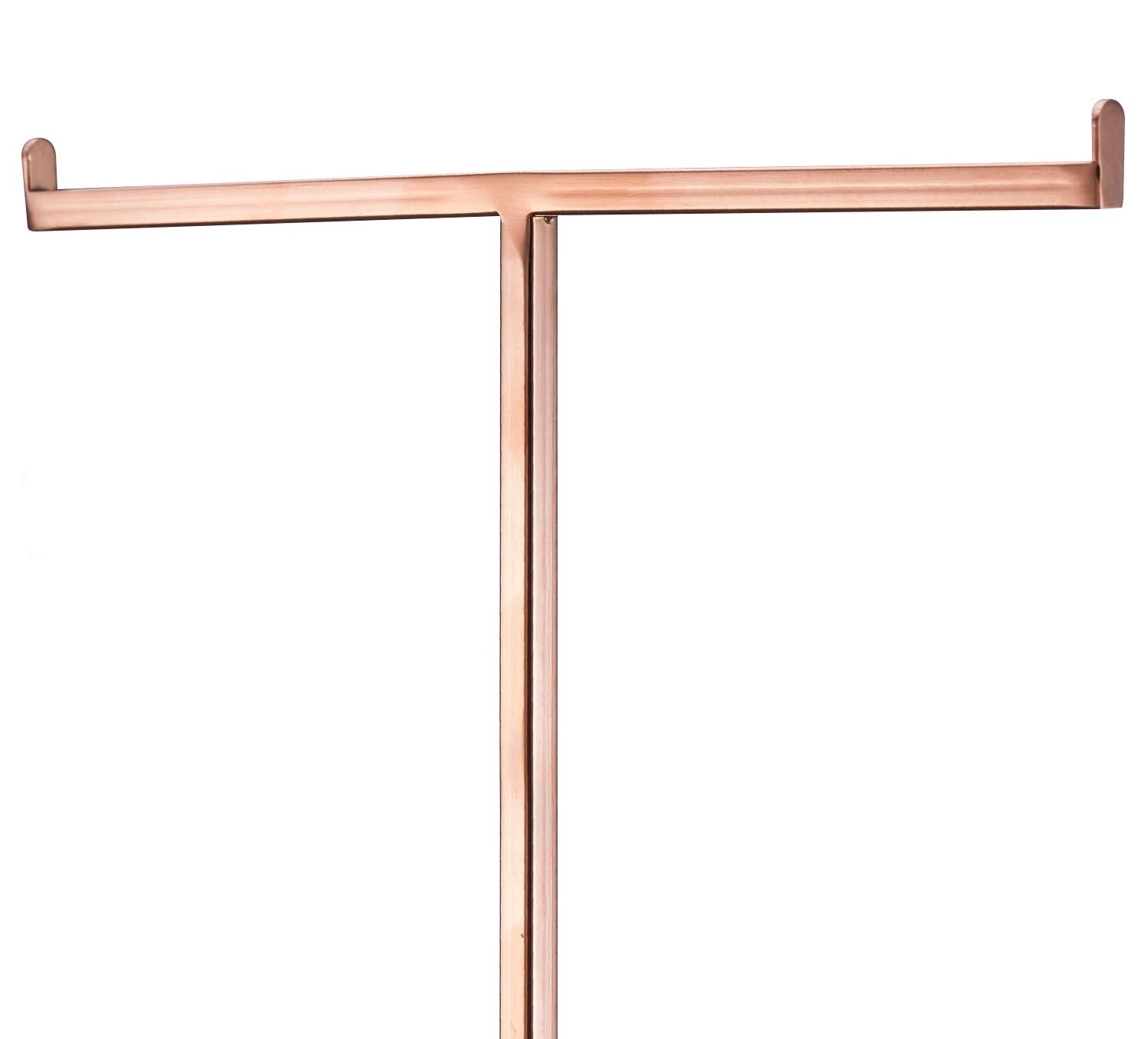 Polmart Countertop Jewelry/Scarf/Handbag T-Bar Display Stand with Adjustable Height - Rose Gold (2 - Pack)