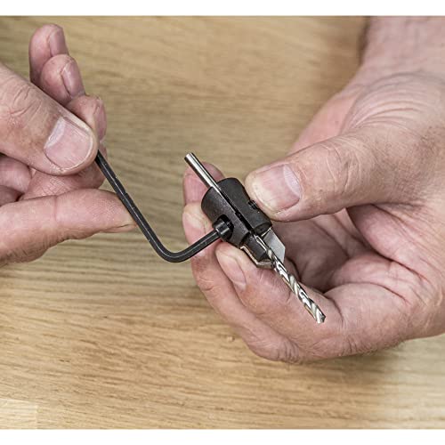 Trend TCT Universal Countersink, 1/8 Inch - 9/32 Inch Diameter, Adjustable Counter Sink for Clamping Onto Any Drill Bit, UNI/CS
