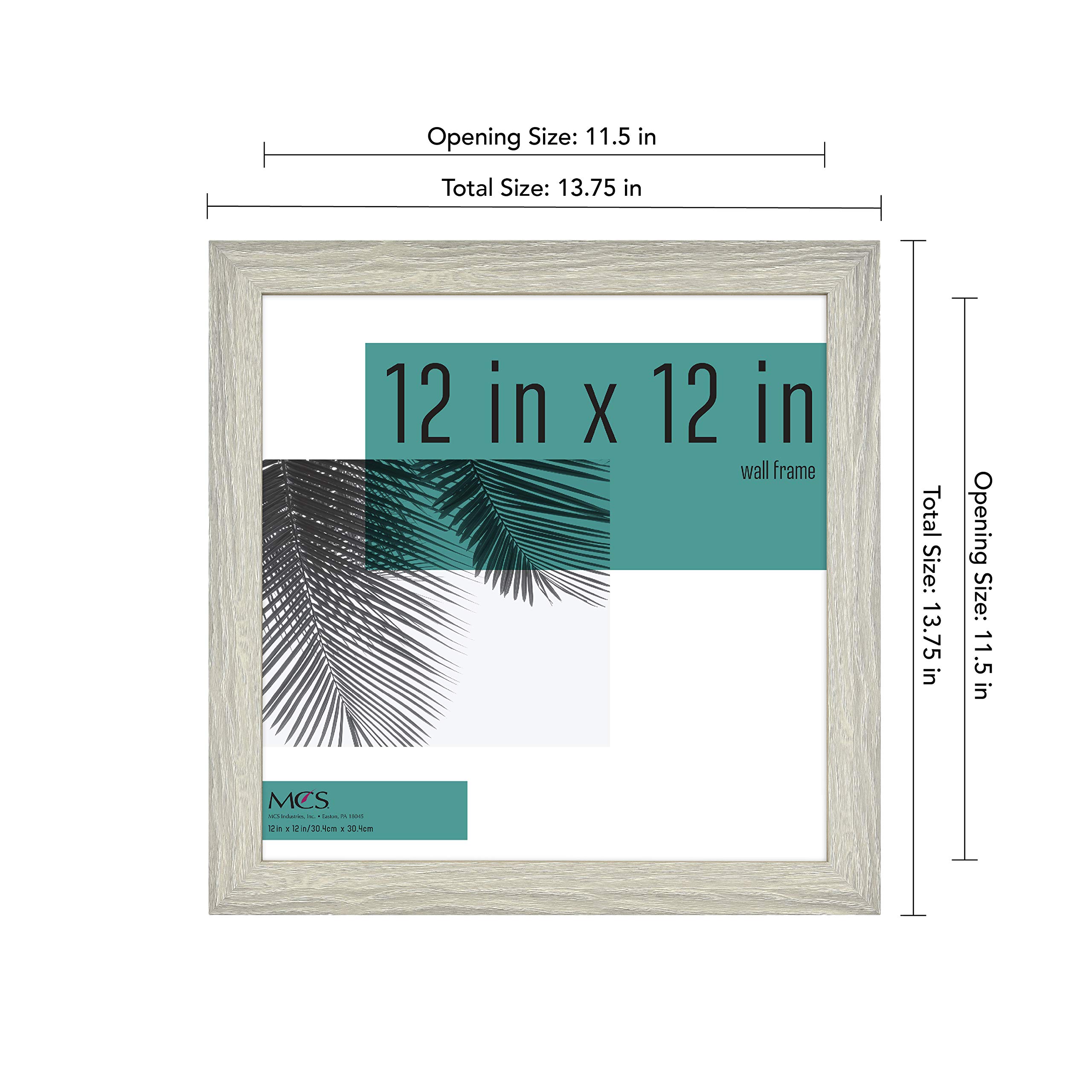 MCS Studio Gallery Frame, Gray Woodgrain, 12 x 12 in , 2 pk