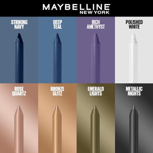 Maybelline TattooStudio Long-Lasting Sharpenable Eyeliner Pencil, Glide on Smooth Gel Pigments with 36 Hour Wear, Waterproof, Polished White, 1 Count