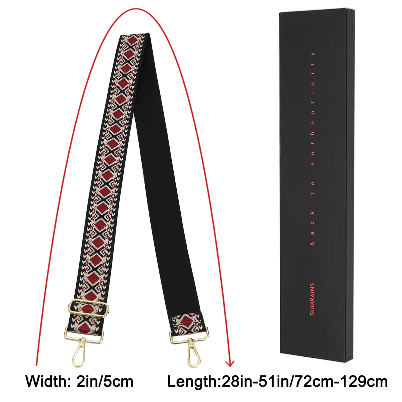Thick Purse Straps Replacement Crossbody: Adjustable Purse Strap Crossbody 2" Wide Shoulder Strap for Bag